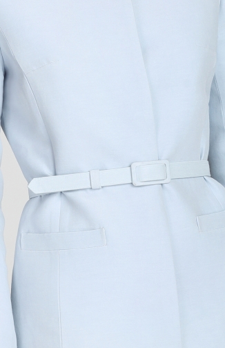 powder blue silk wool coat - Shop Online - Baiba T. Couture